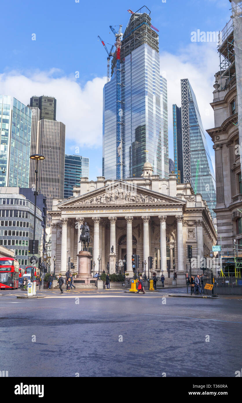 Core of partially glazed 22 Bishopsgate under construction in the City ...