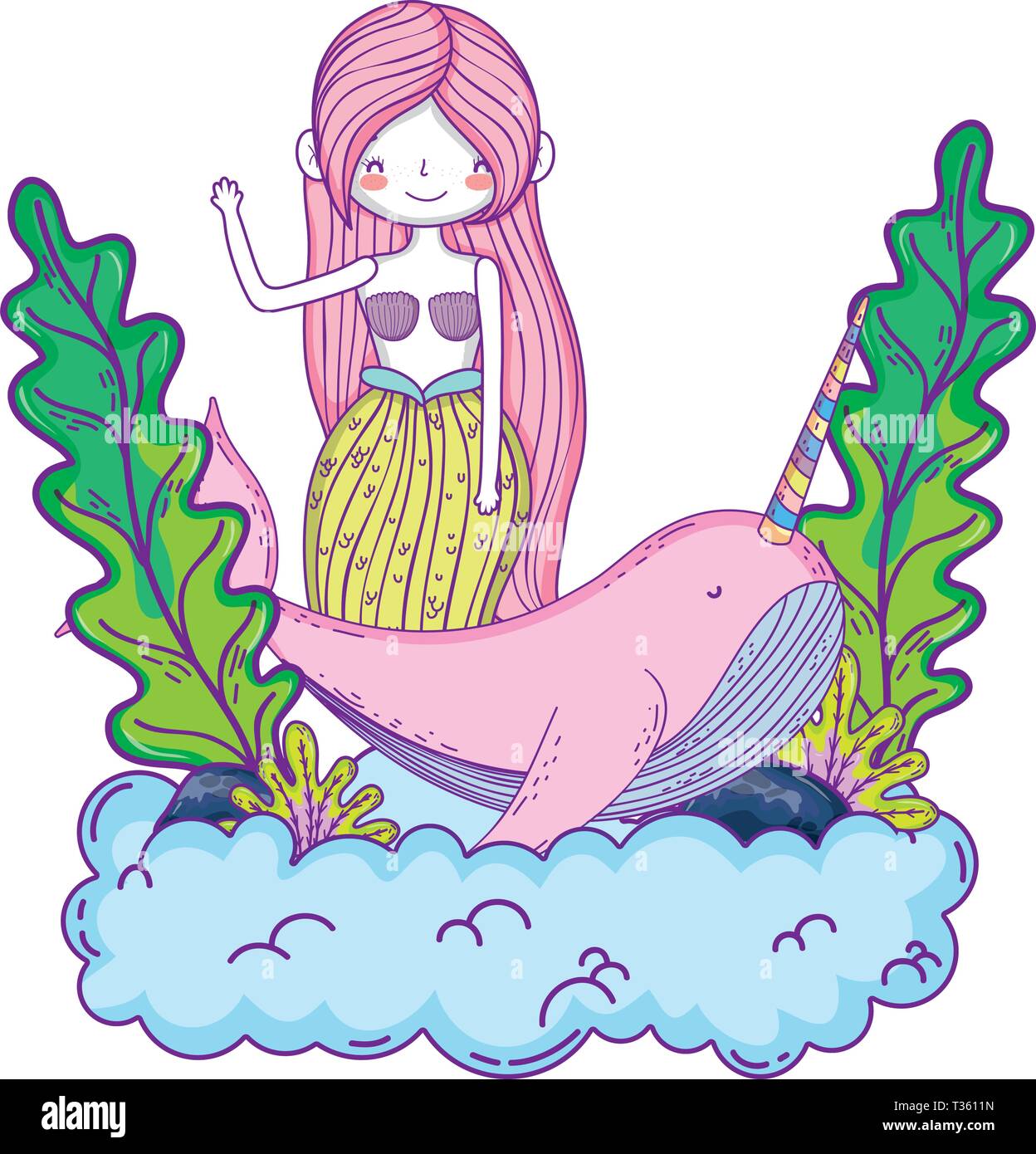 Cartoon narval hi-res stock photography and images - Alamy