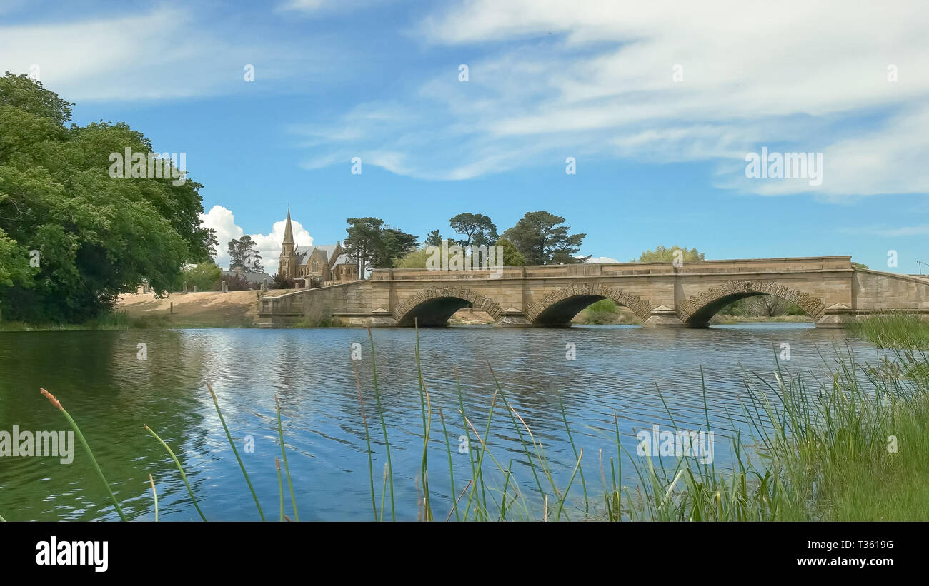 the historic sandstone bridge at ross in tasmania, australia Stock ...