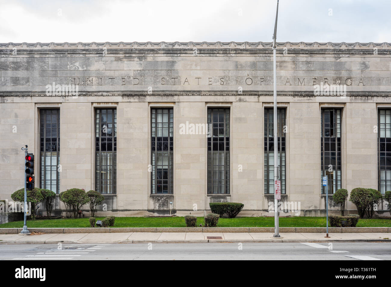Exterior of Oak Park post office Stock Photo - Alamy