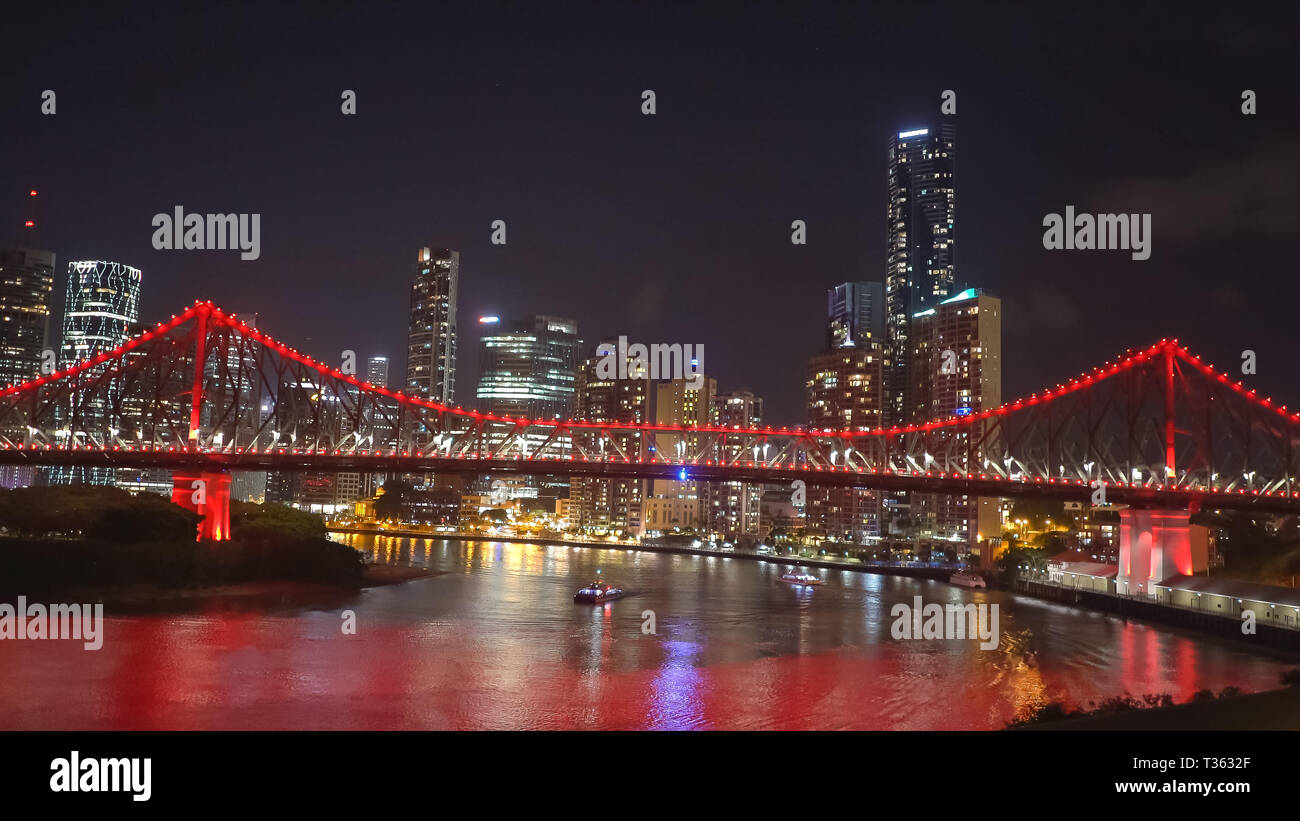 Brisbane bridge lights hi-res stock photography and images - Alamy