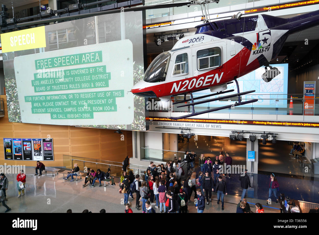 Washington, DC 4/5/19 The lobby at the Newseum . Photo by Dennis Brack ...