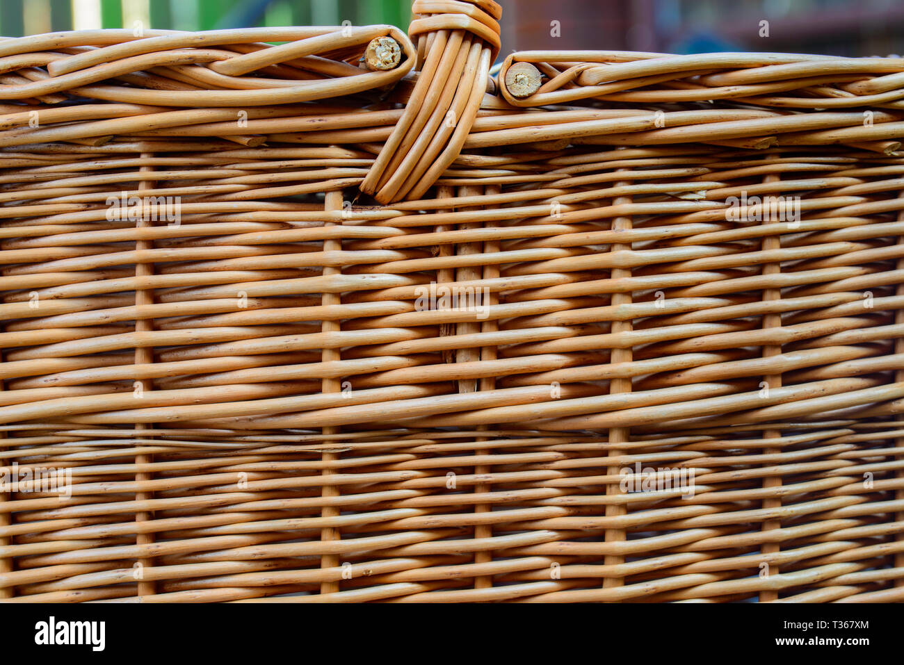 brown handmade wicker basket background textured detail Stock Photo - Alamy