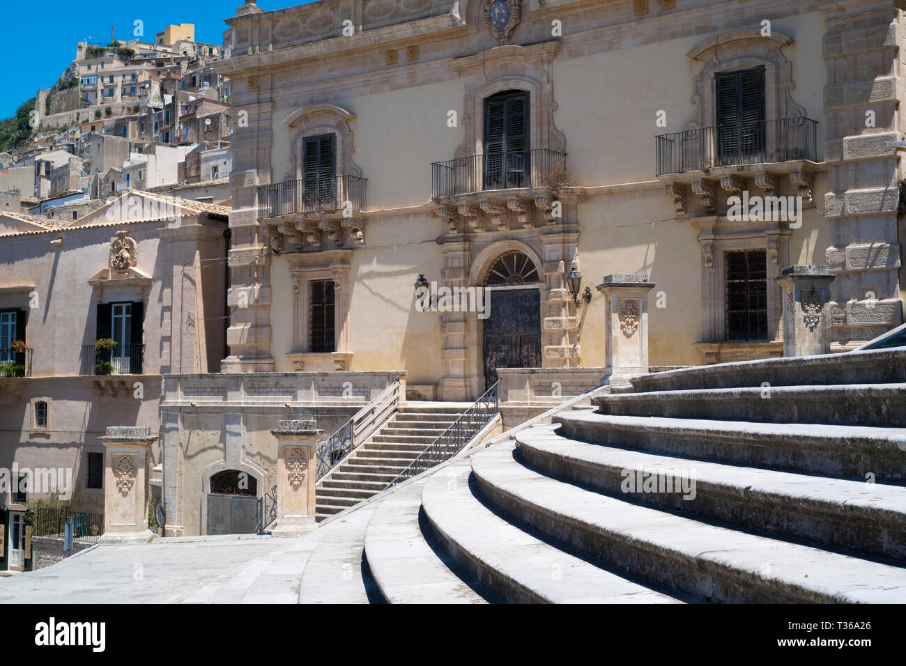 Ancient city of Modica Alta famous for Baroque architecture, South East ...