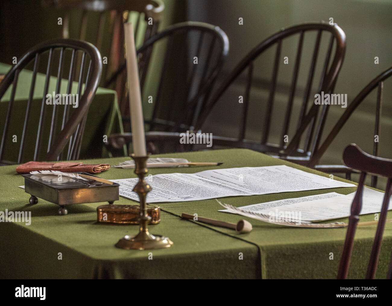 Desk where the U.S. Constitution were signed - Philadelphia ...