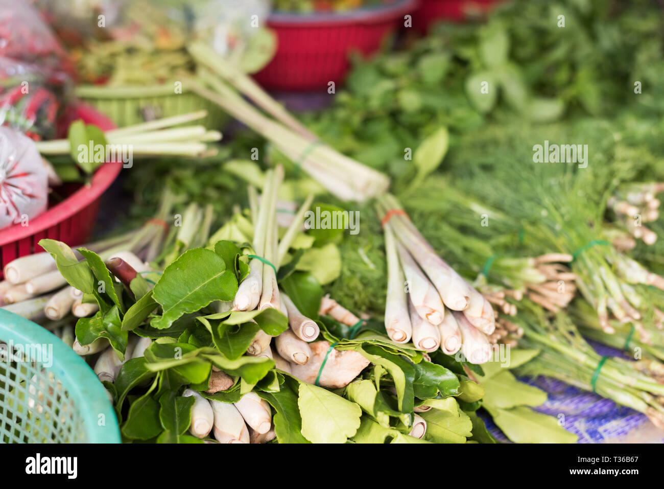 bangkok local traditional market at Thailand Stock Photo - Alamy