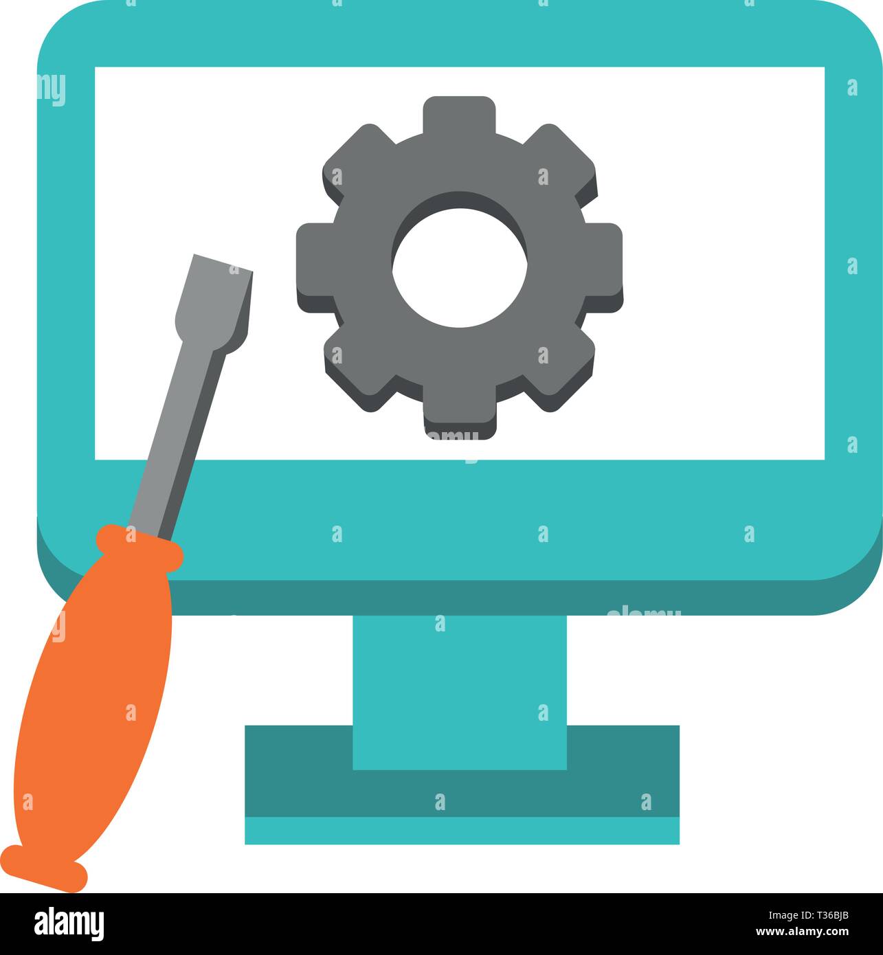 technical support computer with tools Stock Vector Image & Art - Alamy