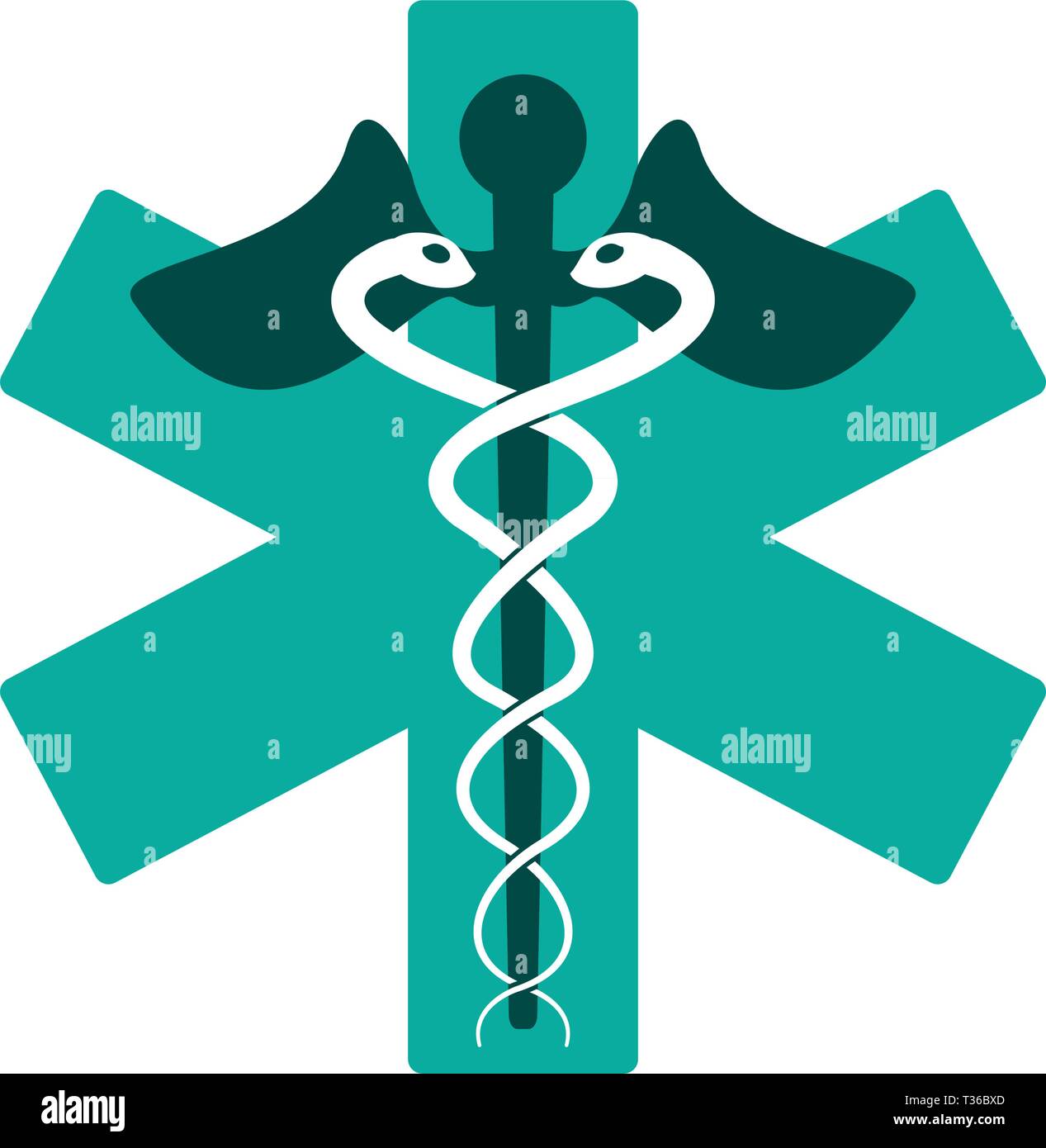 medical caduceus with sword and snakes Stock Vector Image & Art - Alamy