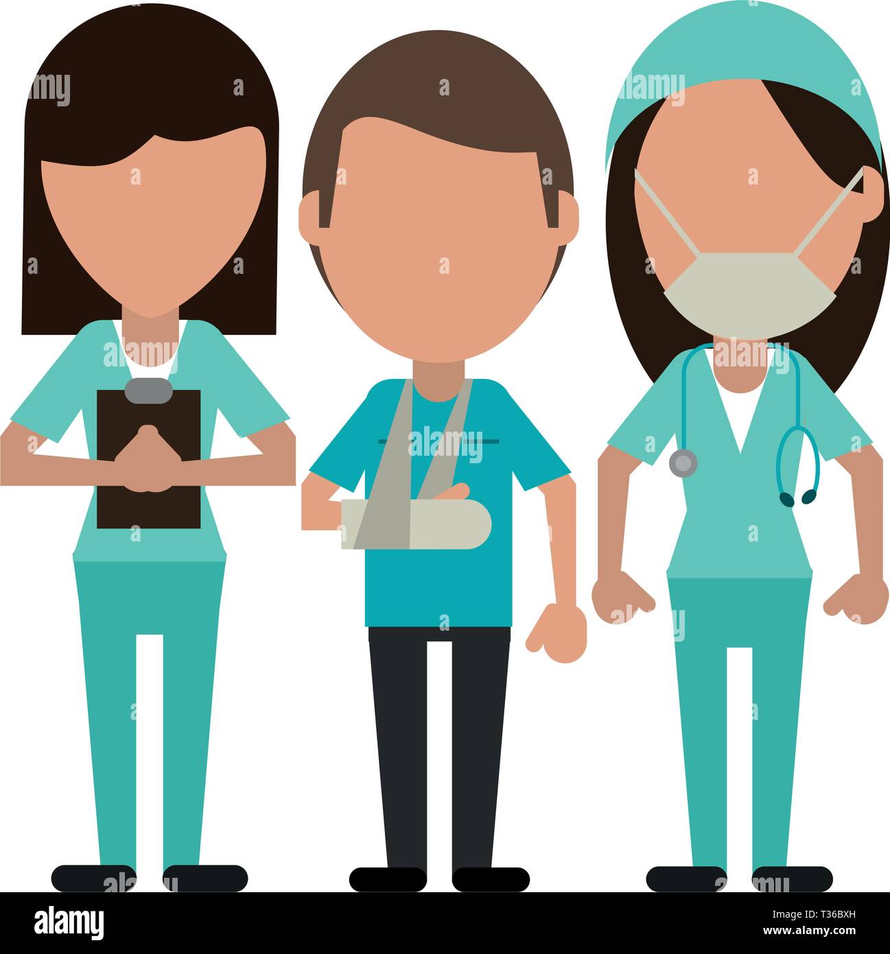Medical teamwork avatar Stock Vector Image & Art - Alamy