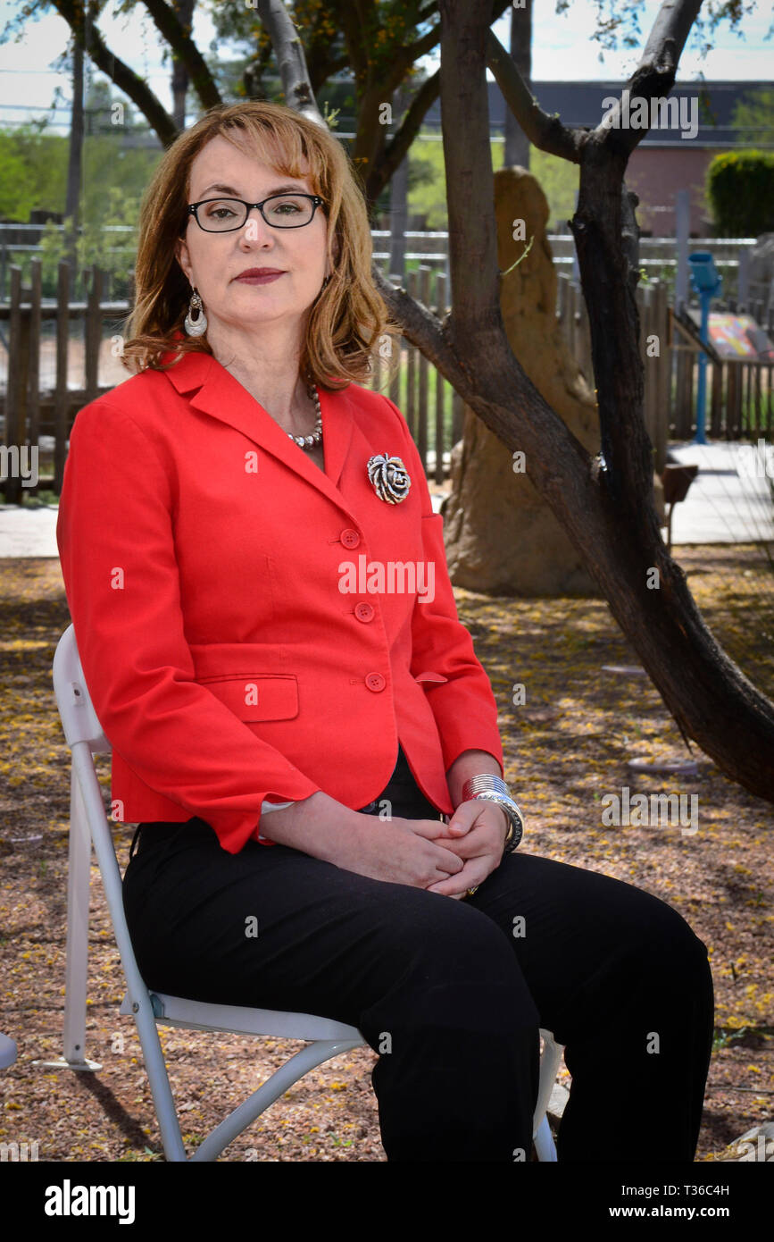 Former US Congresswoman Gabby Gifford, listens to her former Astronaut ...