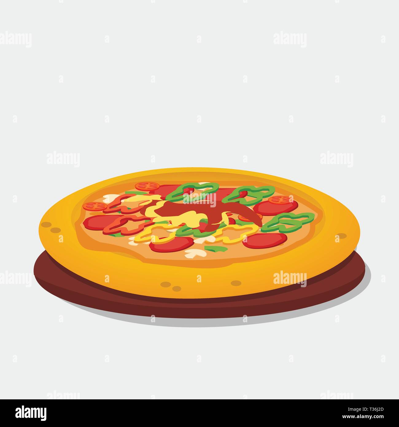 tasty italian pizza vector illustration Stock Vector Image & Art - Alamy