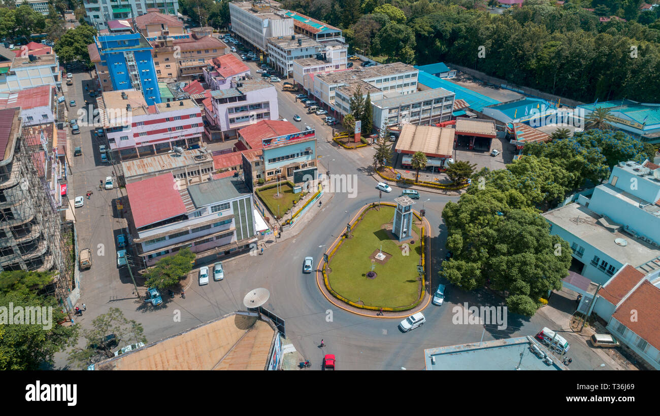 aerial view of the city of Arusha, Tanzania Stock Photo - Alamy