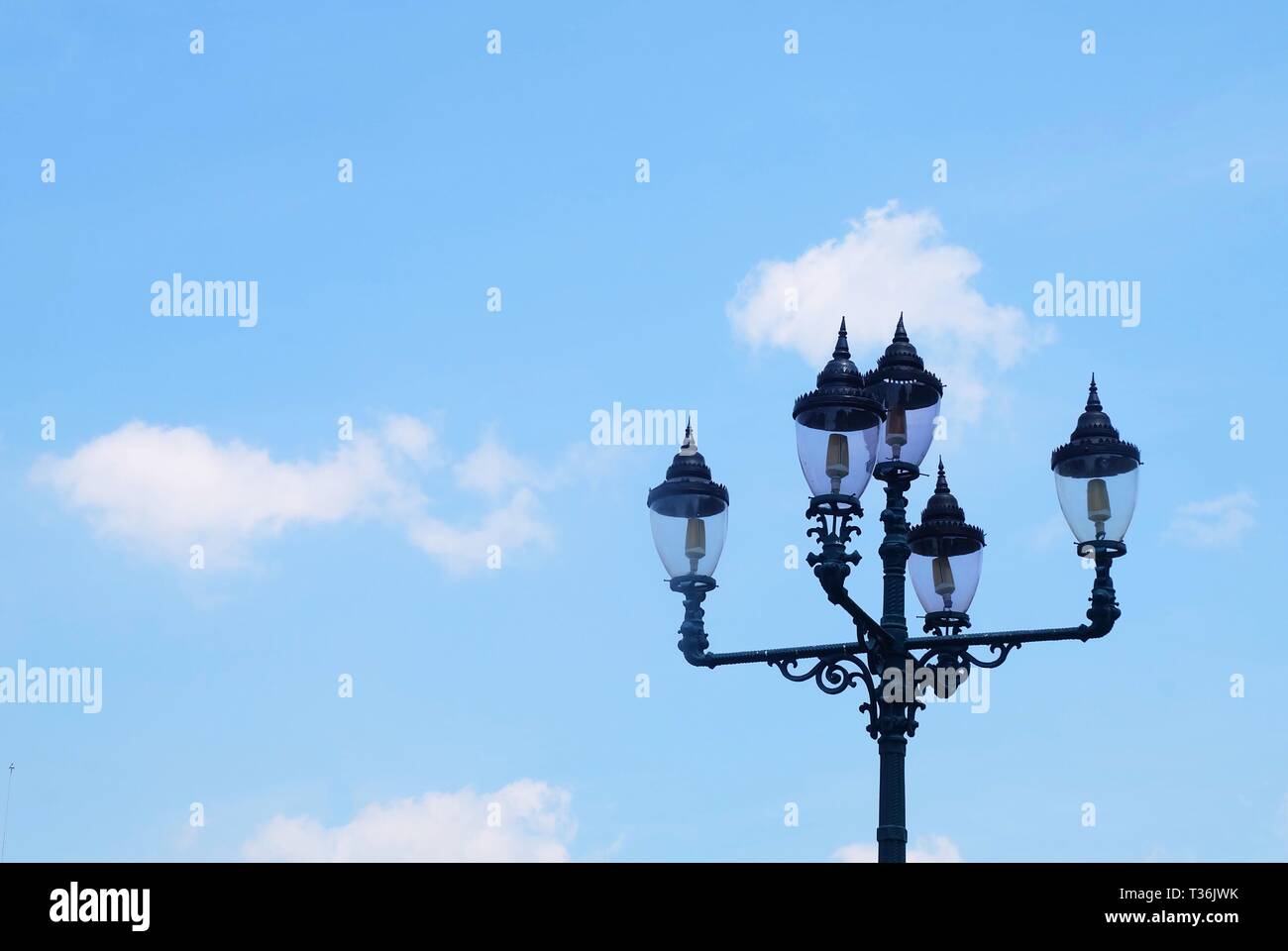 Beautiful Lamp Posts or Light Poles at The Grand Palace. Bangkok ...