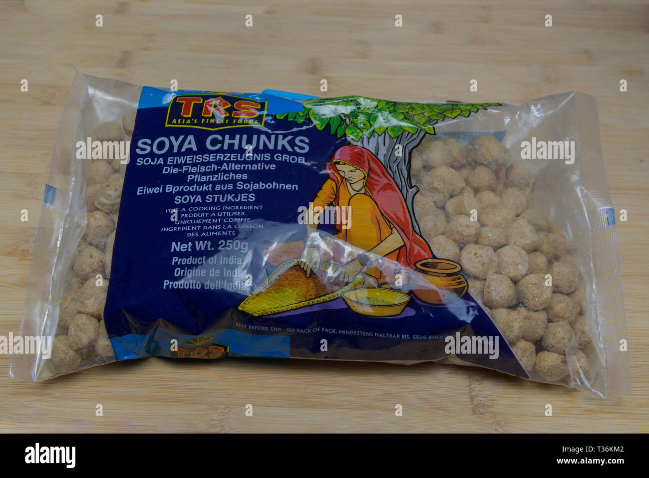 Package of Soya Chunks from Asias finest foods Stock Photo - Alamy