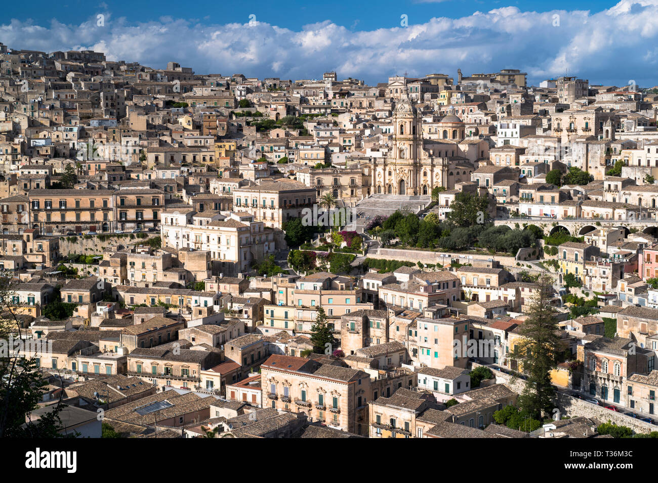 Ancient hill city of Modica Alta and Cathedral of San Giorgio famous ...