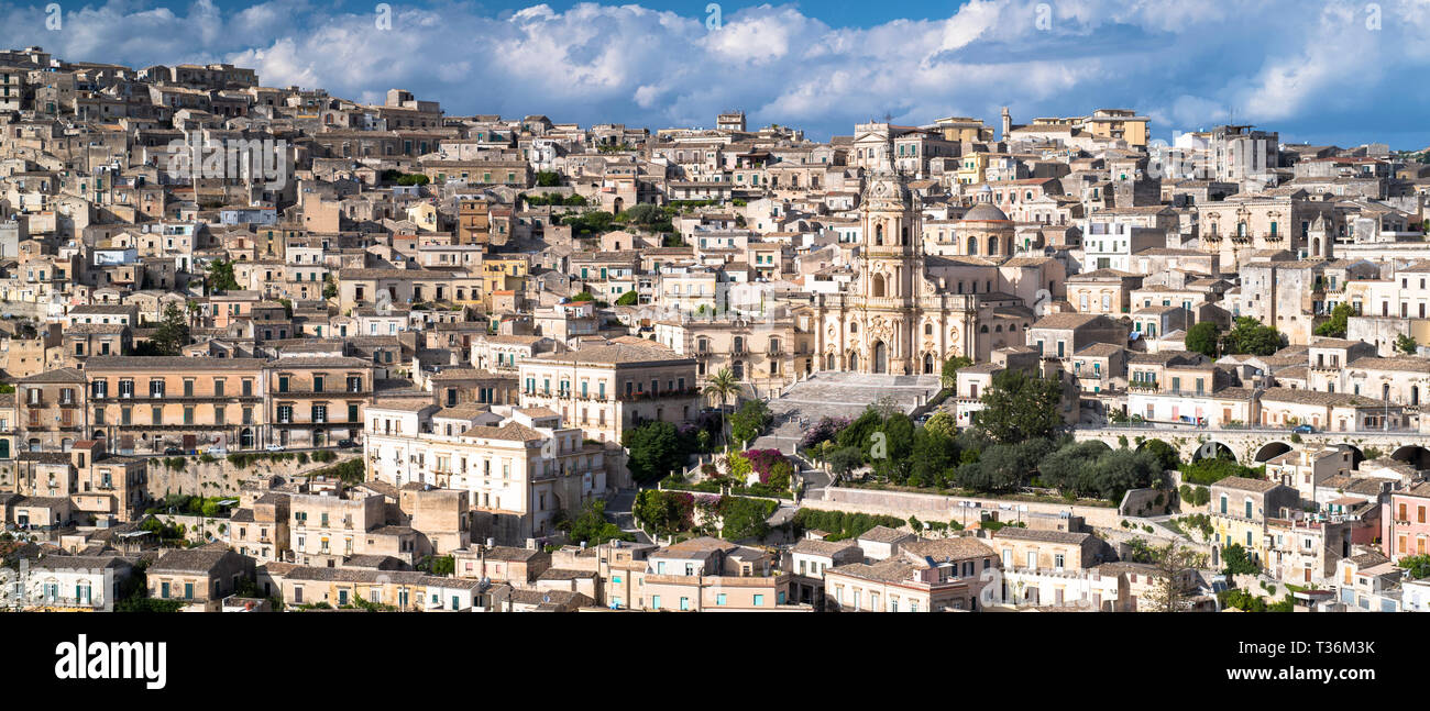Ancient hill city of Modica Alta and Cathedral of San Giorgio famous ...