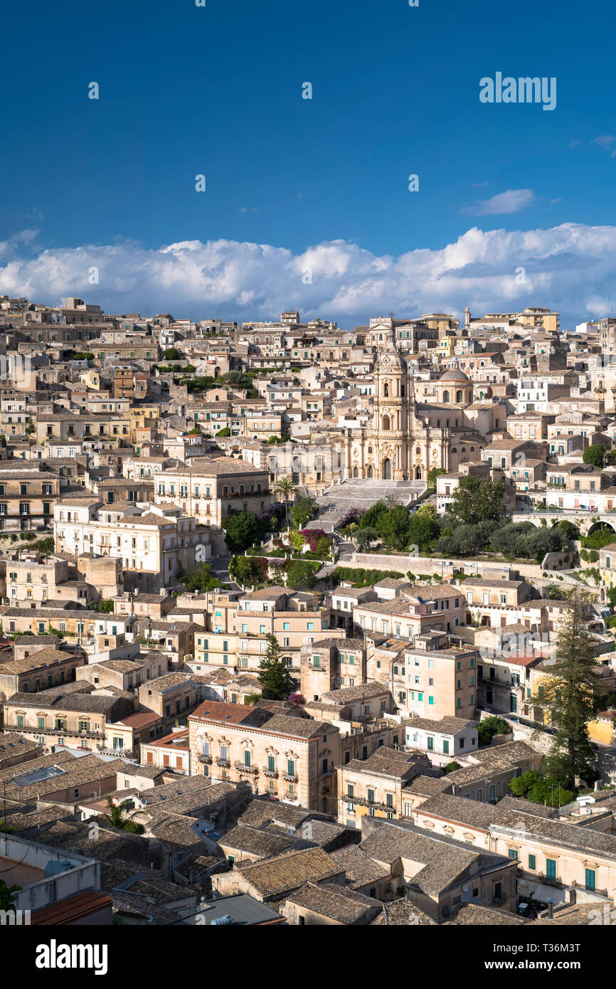 Ancient hill city of Modica Alta and Cathedral of San Giorgio famous ...