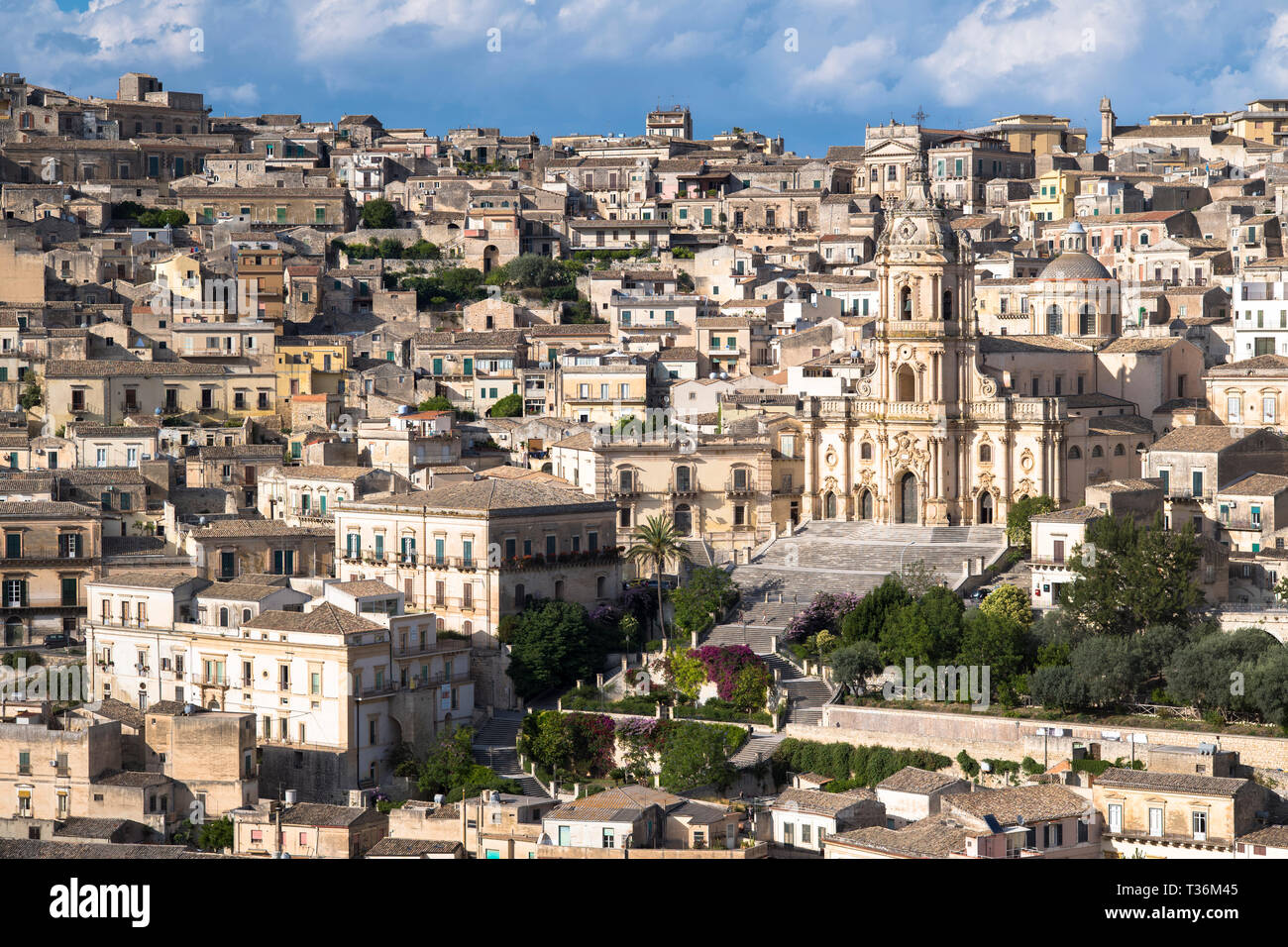 Ancient hill city of Modica Alta and Cathedral of San Giorgio famous ...