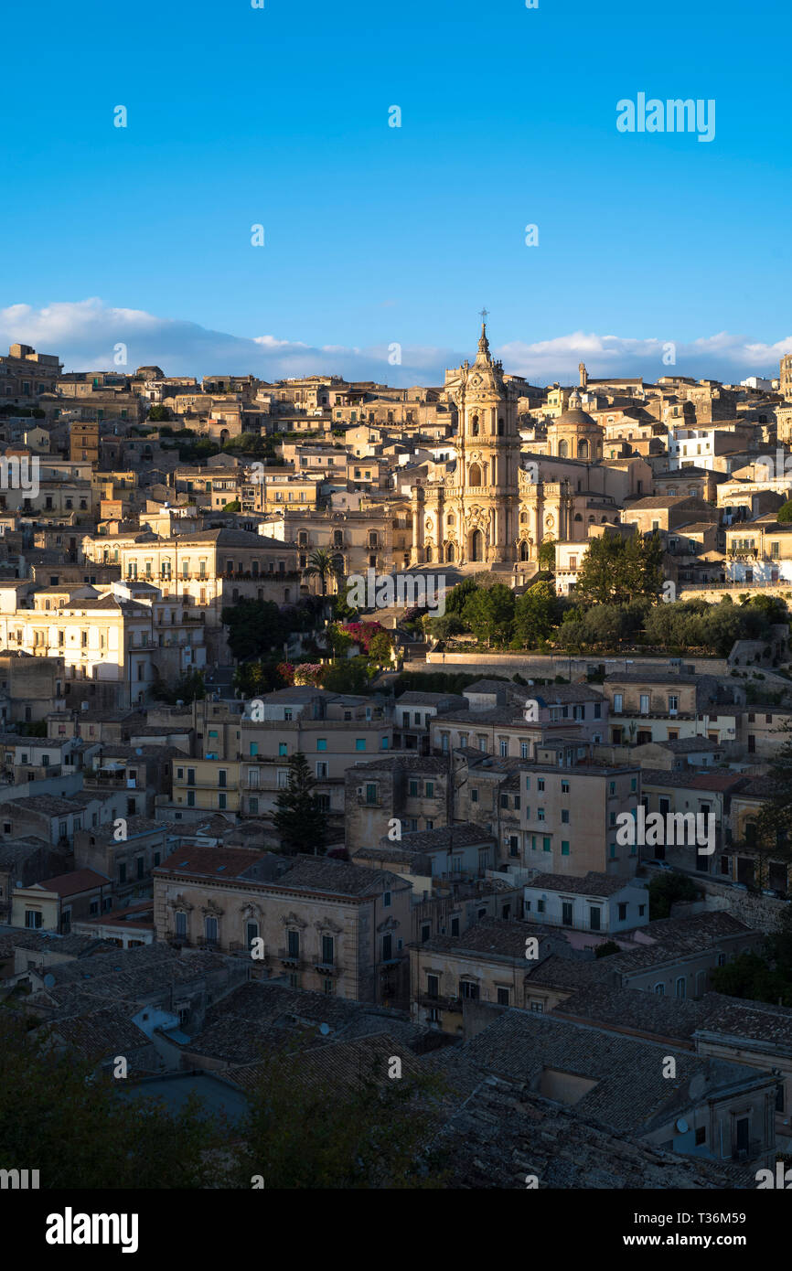 Ancient hill city of Modica Alta and Cathedral of San Giorgio famous ...