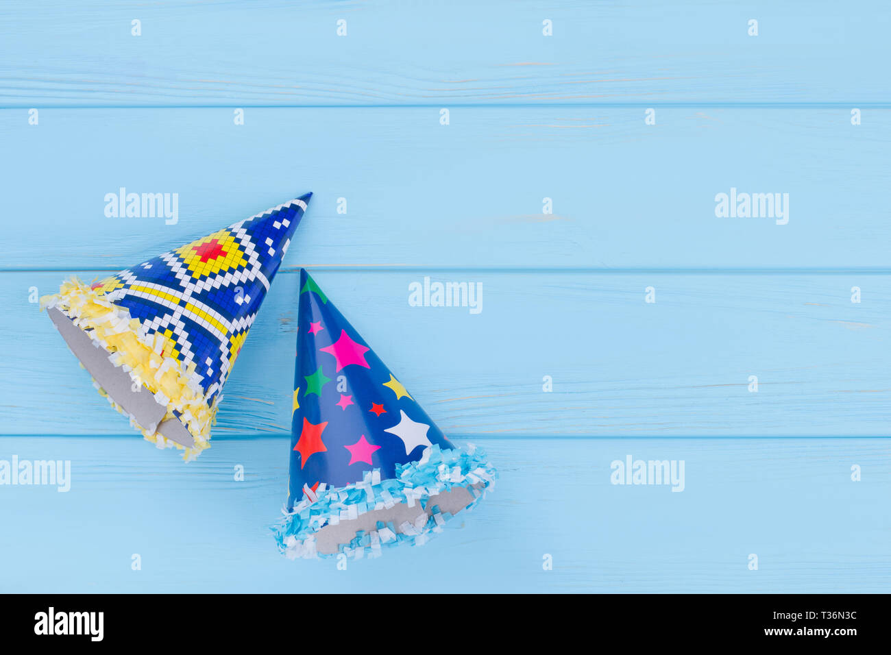 Celebration Birthday caps with copy space. Accessories for kids ...