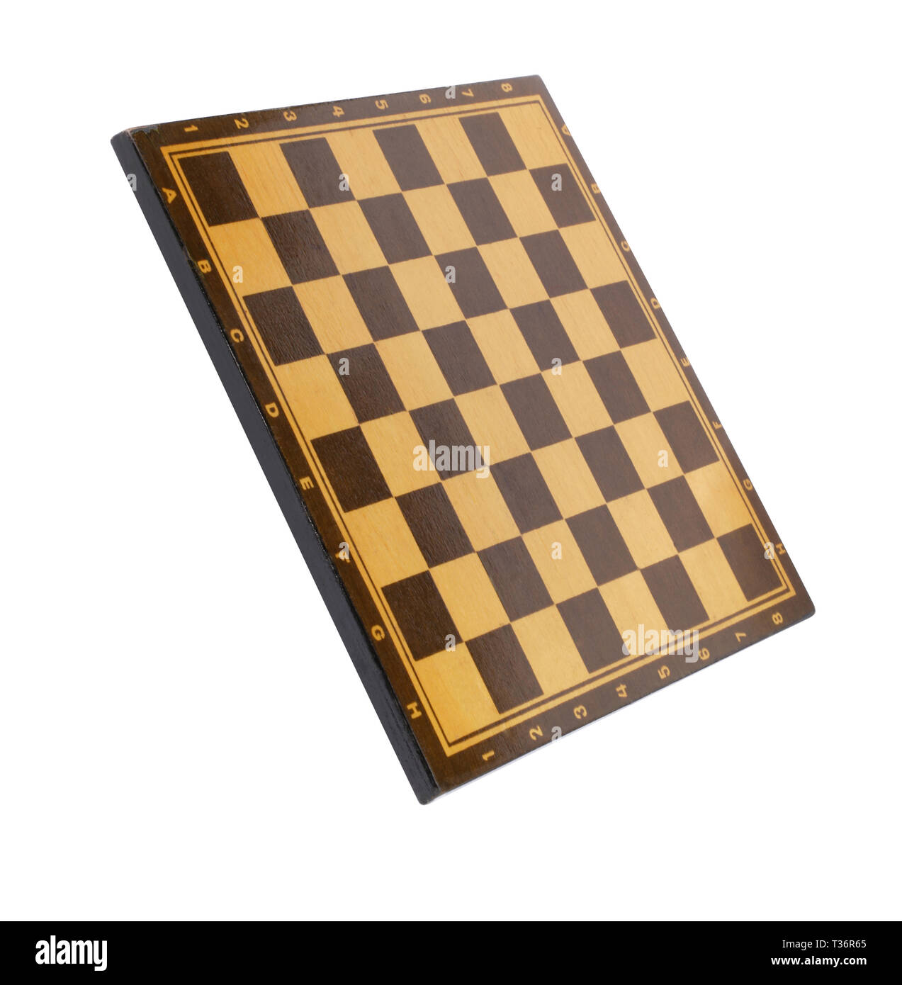 wooden empty chessboard isolated Stock Photo - Alamy
