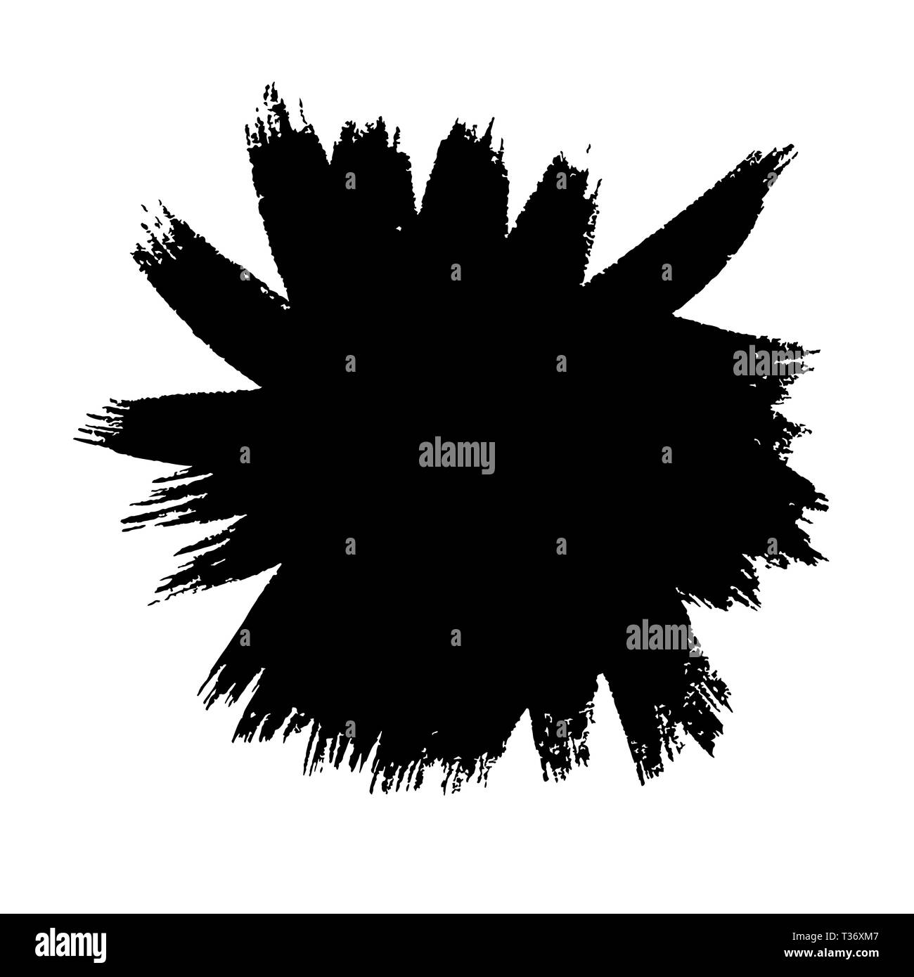 Abstract hand drawn ink dry brush banner. Vector illustration Stock ...