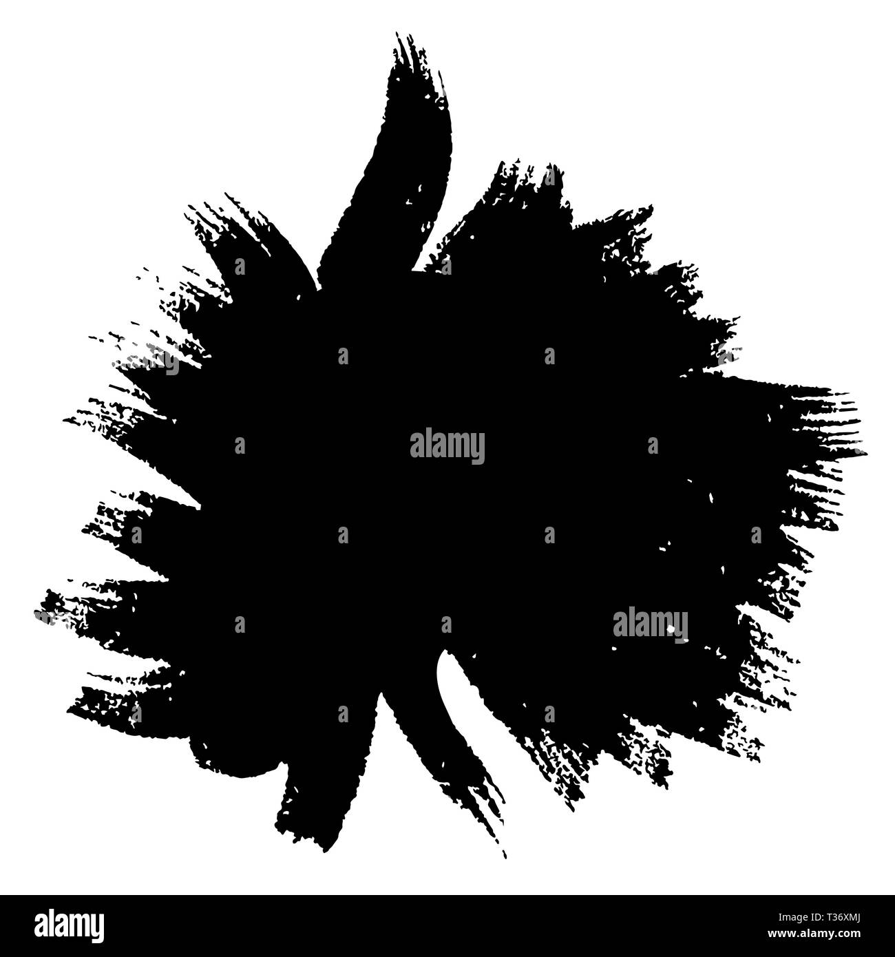 Abstract hand drawn ink dry brush banner. Vector illustration Stock ...