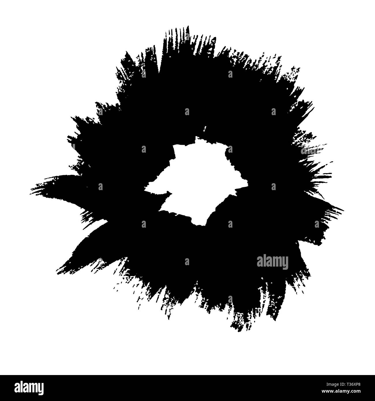 Abstract hand drawn ink dry brush banner. Vector illustration Stock ...