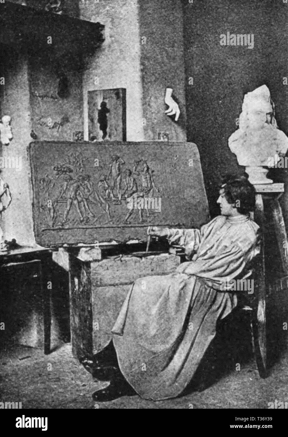 Hauptmann at his atelier in Rome Stock Photo - Alamy