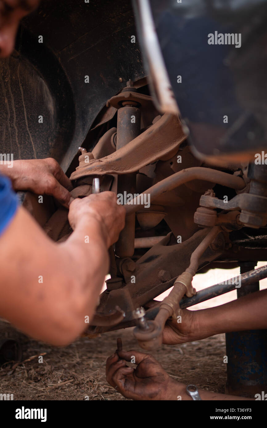 Man truck tyre hi-res stock photography and images - Alamy