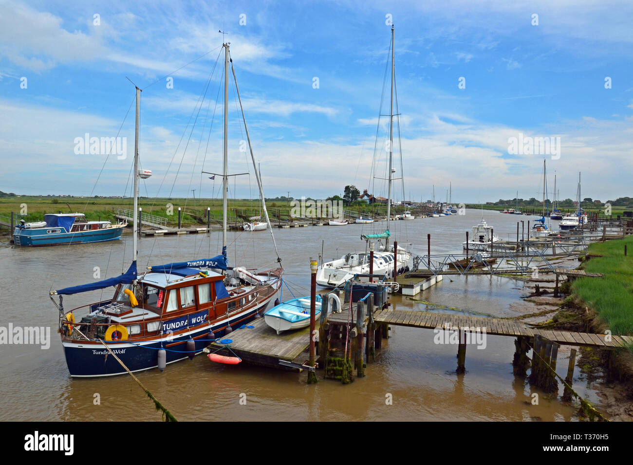 Estuary between Walberswick and Southwold in Suffolk, UK. This is on ...
