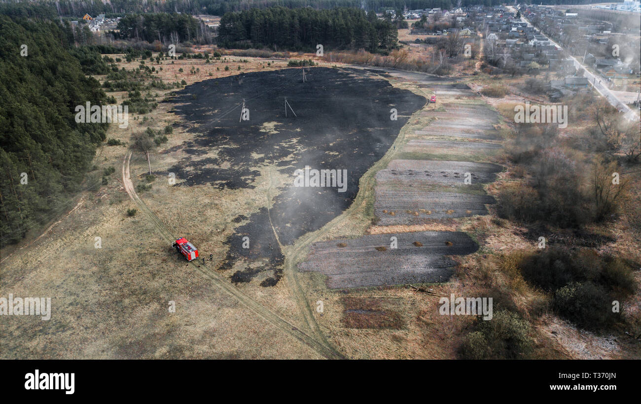 Wildfire aerial view uk hi-res stock photography and images - Alamy