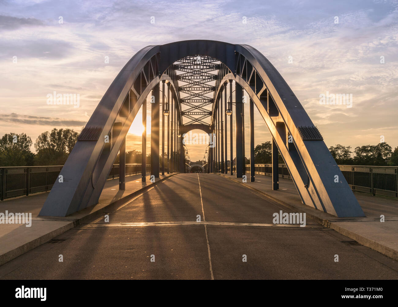 Star Bridge in Magdeburg, Germany Stock Photo - Alamy