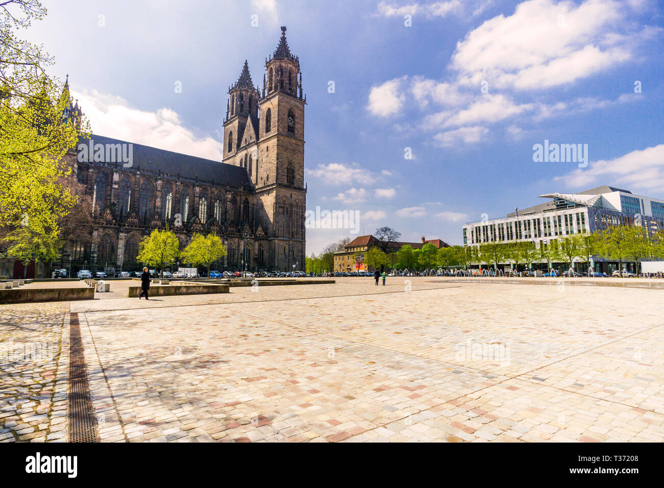 Cathedral Square in Magdeburg, Germany Stock Photo - Alamy