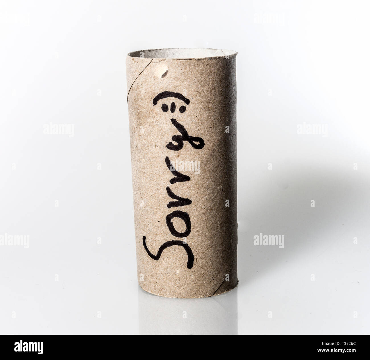 Empty loo roll Stock Photo - Alamy