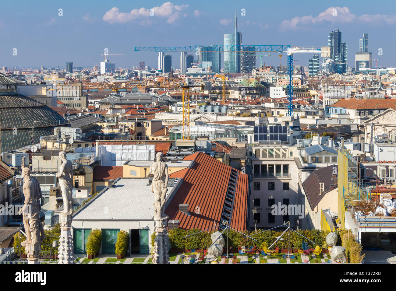 Milan skyline with urban skyscrapers, Italy Stock Photo - Alamy