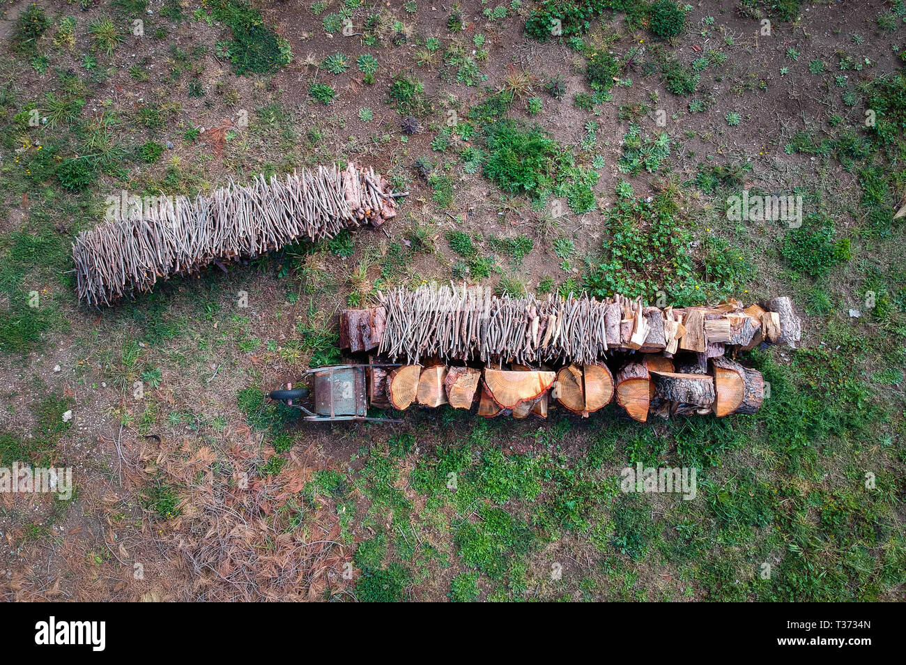 Aerial view of lumber yard hi-res stock photography and images - Alamy