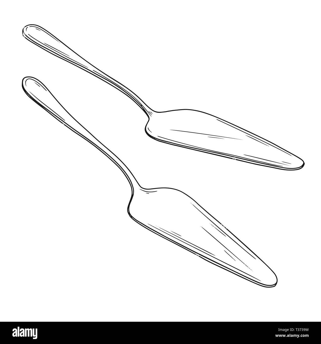 Cut cake knife Stock Vector Images - Alamy