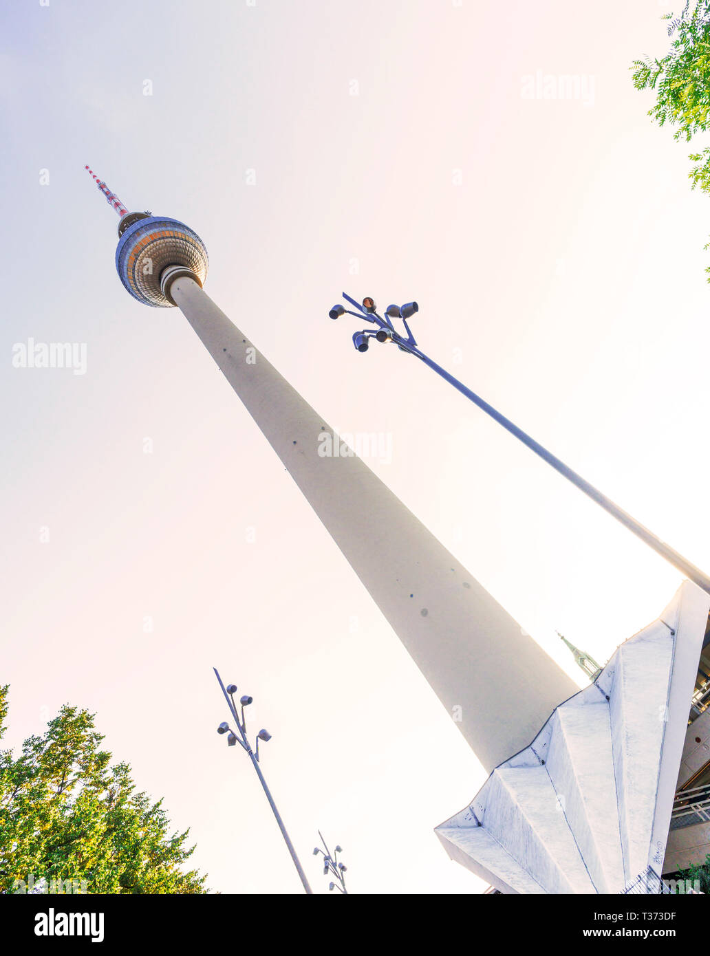 Berlin cathedral berlin television tower night hi-res stock photography ...