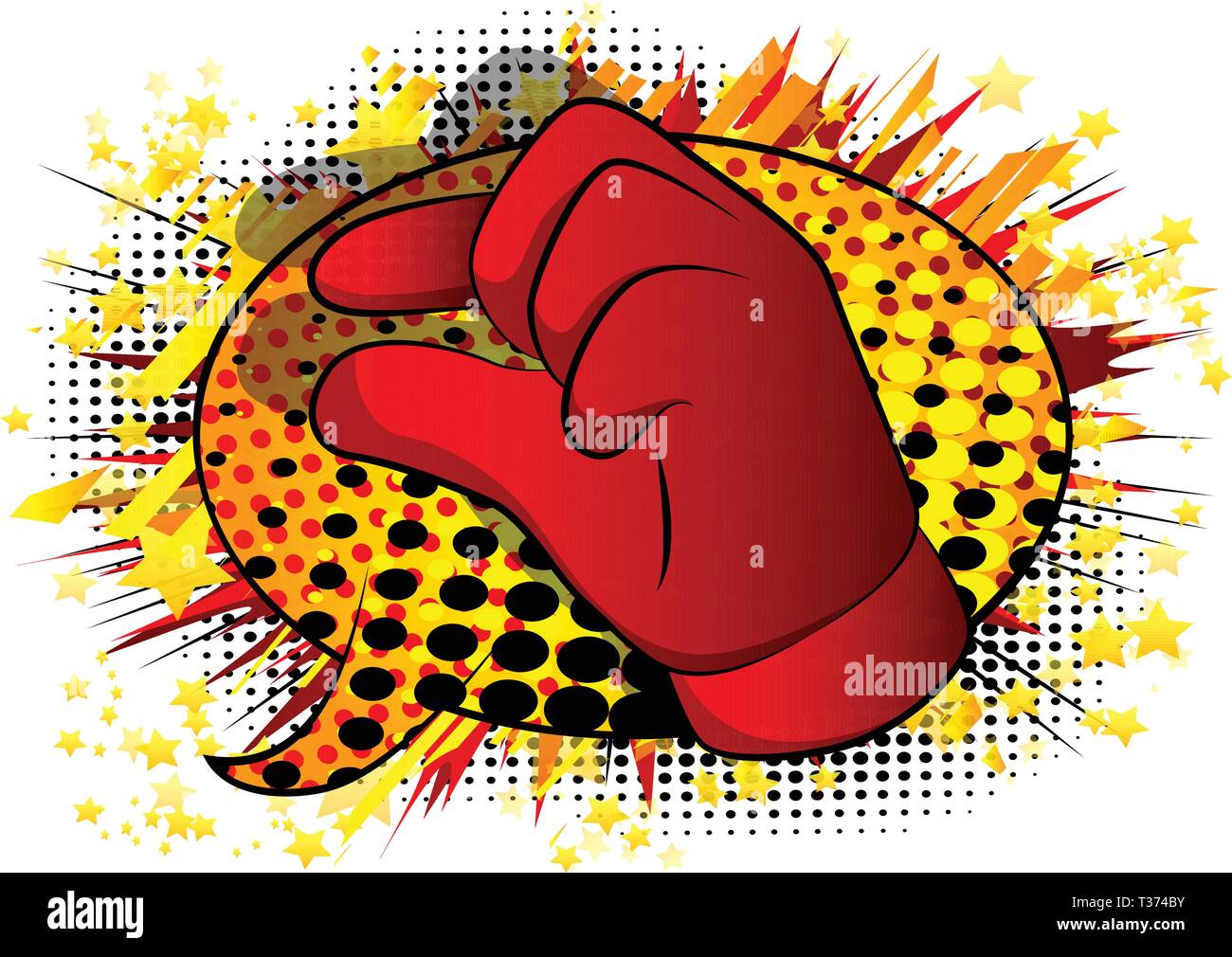 Vector cartoon hand gesturing a small amount. Illustrated hand sign on ...