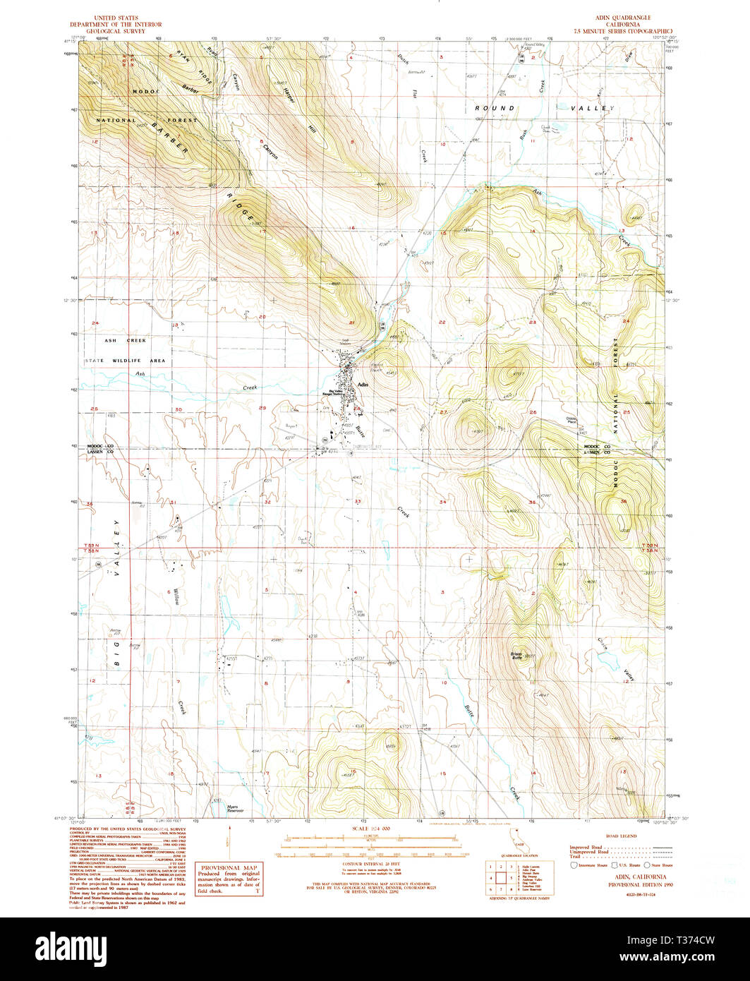 Map of adin california hi-res stock photography and images - Alamy