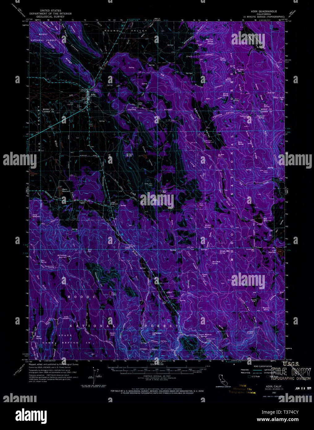 Map of adin california hi-res stock photography and images - Alamy