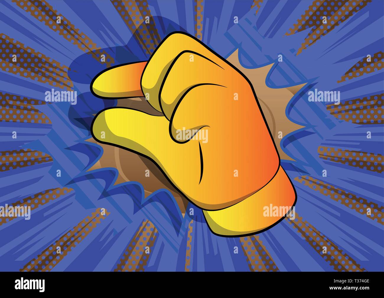 Vector cartoon hand gesturing a small amount. Illustrated hand sign on ...