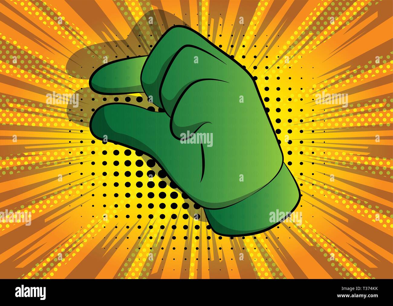Vector cartoon hand gesturing a small amount. Illustrated hand sign on ...