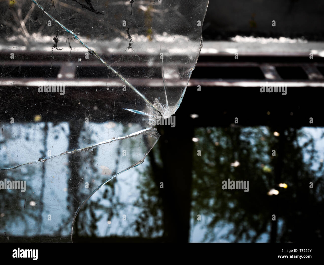 broken glass in old house, broken window in old house Stock Photo - Alamy
