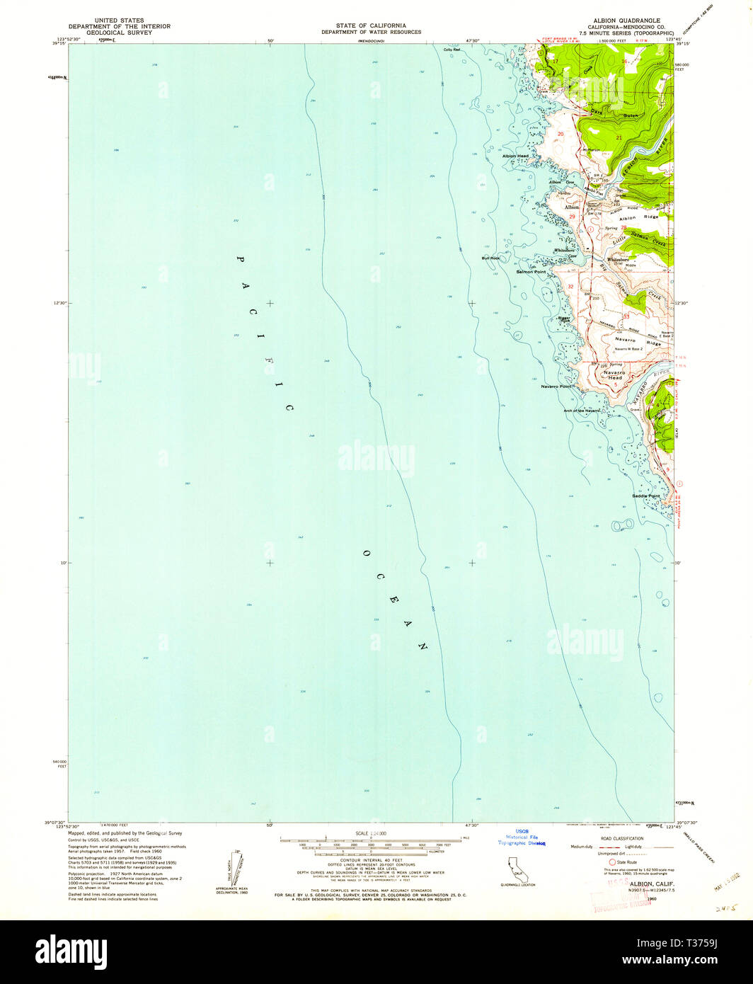 California map 1960 hi-res stock photography and images - Alamy