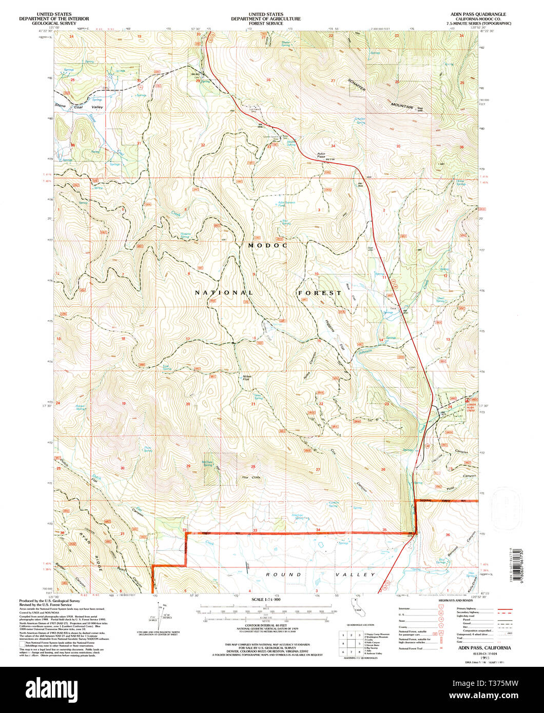 Map of adin california hi-res stock photography and images - Alamy