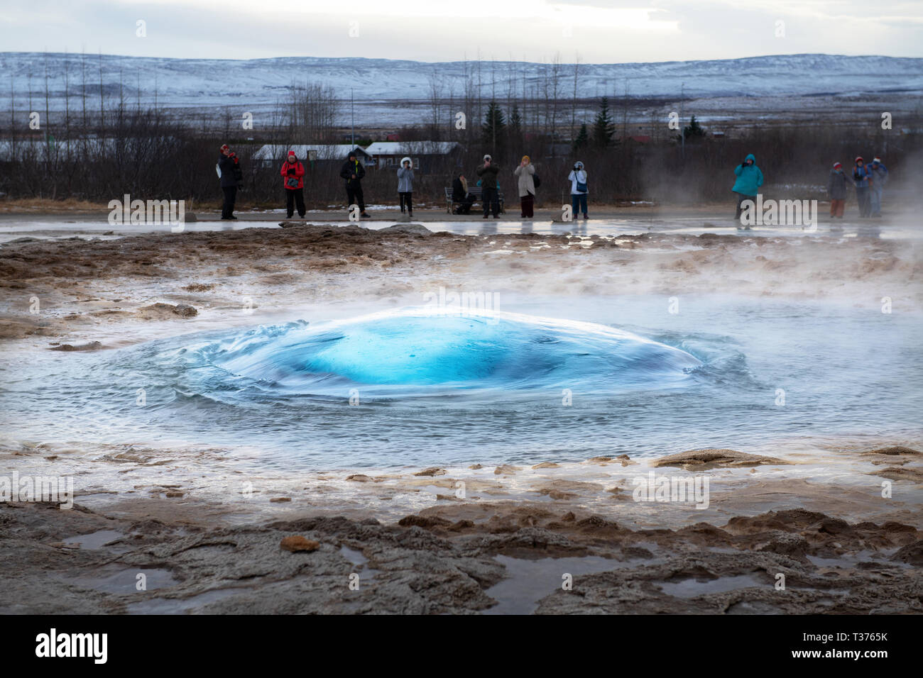 A favorite stop along the Golden Circle is the highly active Geysir Hot ...