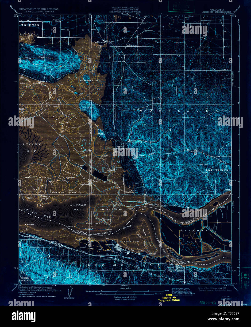 California map 1908 hi-res stock photography and images - Alamy