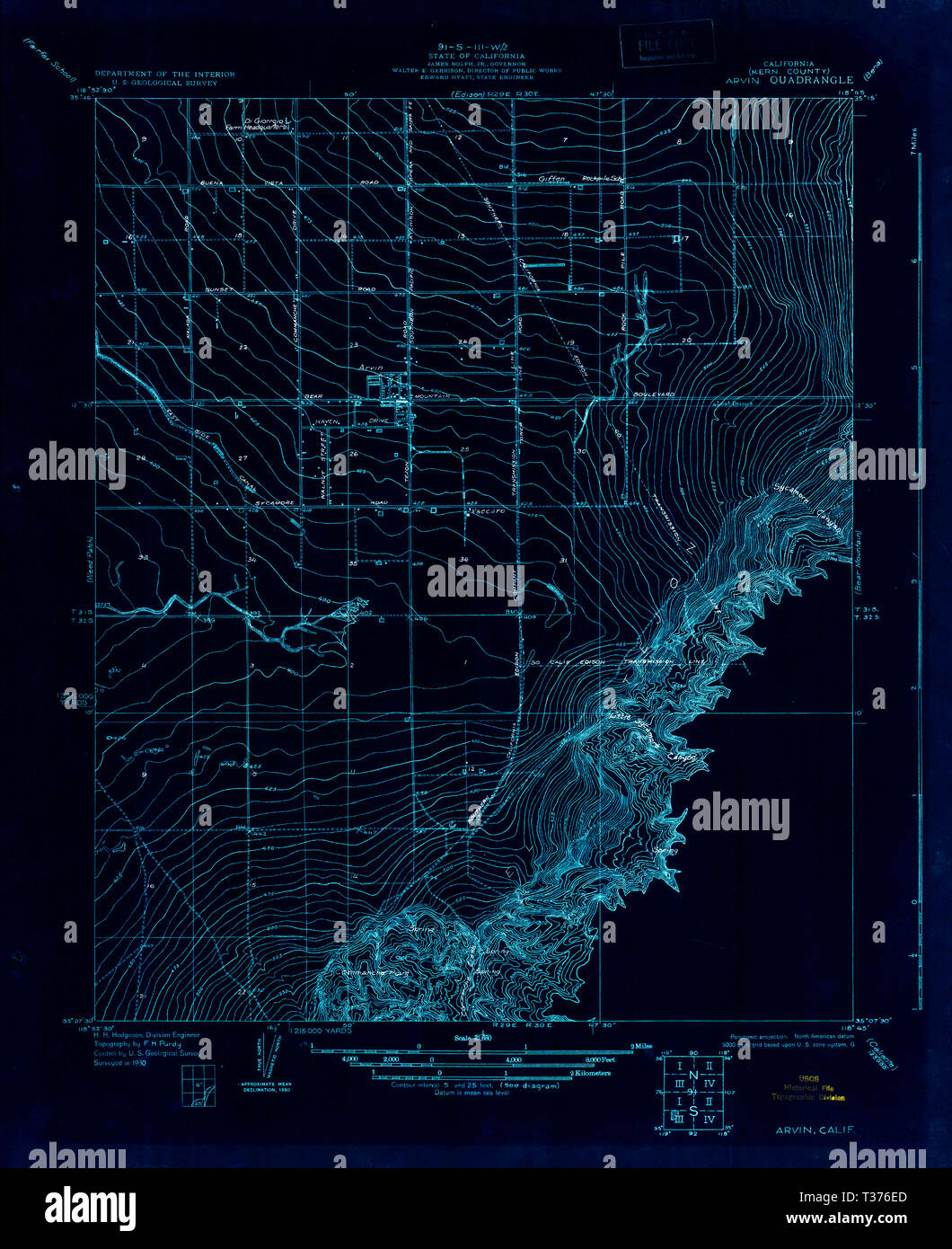 1930 map of california hi-res stock photography and images - Alamy